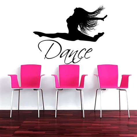 Artist Girl Dancer Dancing Silhouette Art Wall Sticker Home Girls