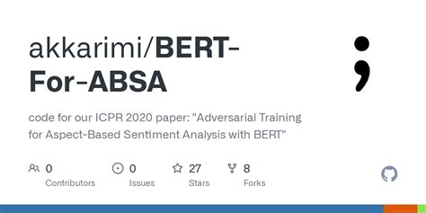 github akkarimi bert for absa code for our icpr 2020 paper