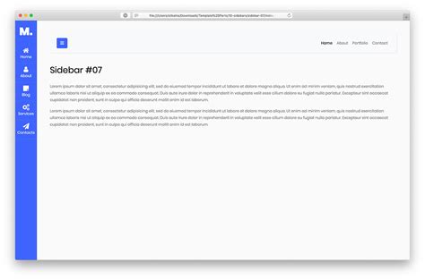 bootstrap sidebar v07 free sidbear template design 2021