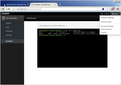 cockpit account settings securitron linux blog