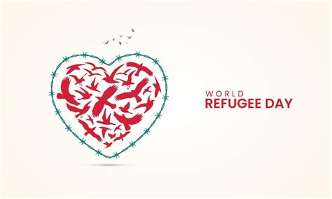 Premium Vector World Refugee Day Refugee Day Creative Design For