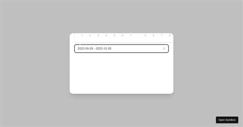 react tailwindcss datepicker examples codesandbox