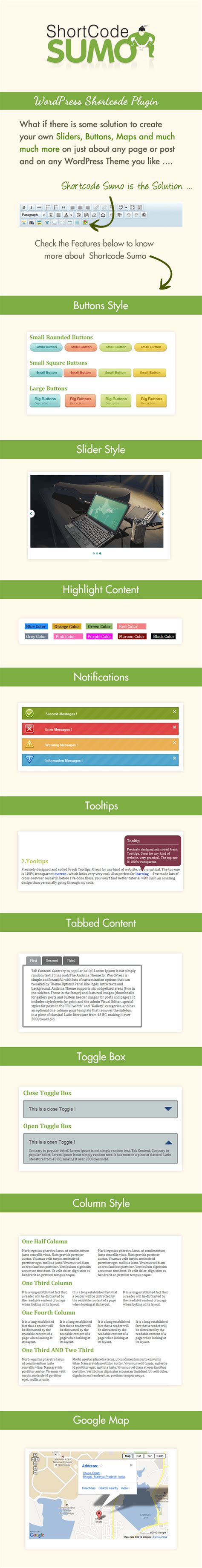 shortcode sumo wordpress custom shortcode plugin inkthemes