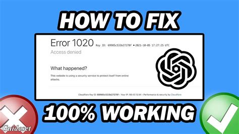 fix chatgpt access denied error code 1020 how to fix chatgpt error