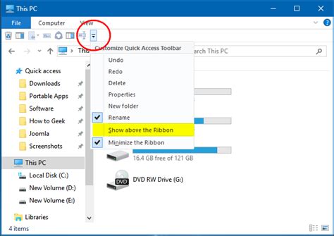 how to customize file explorer s quick access toolbar in windows 10