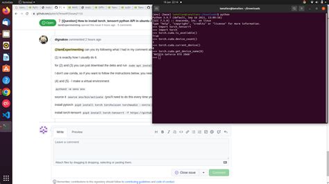 [question] how to install torch tensorrt python api in ubuntu 20 04