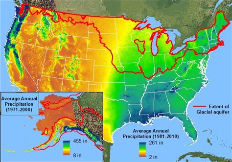 Map Of Annual Average Precipitation In The U S From 1981 To 2010 U