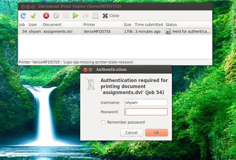 networking is there a way to save username and password for print