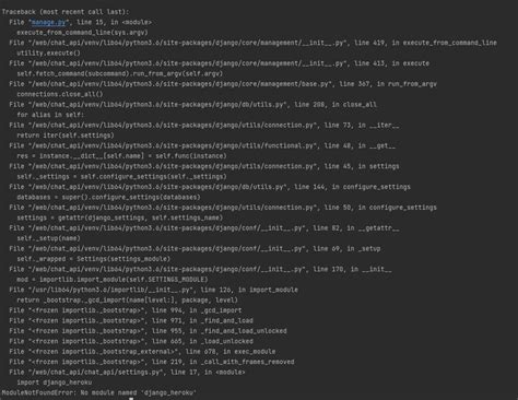 django modulenotfounderror no module named django heroku stack