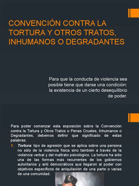 Convención Contra La Tortura Y Otros Tratos Tortura Procedimiento