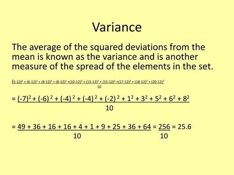 Ppt A Look At Means Variances Standard Deviations And Z Scores
