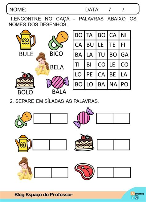 Atividades De Alfabetização Para Imprimir Letra B