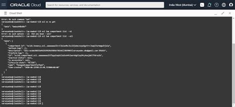 oracle database commands and practical examples oci create object