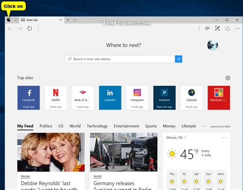 set aside groups of tabs in microsoft edge in windows 10 tutorials