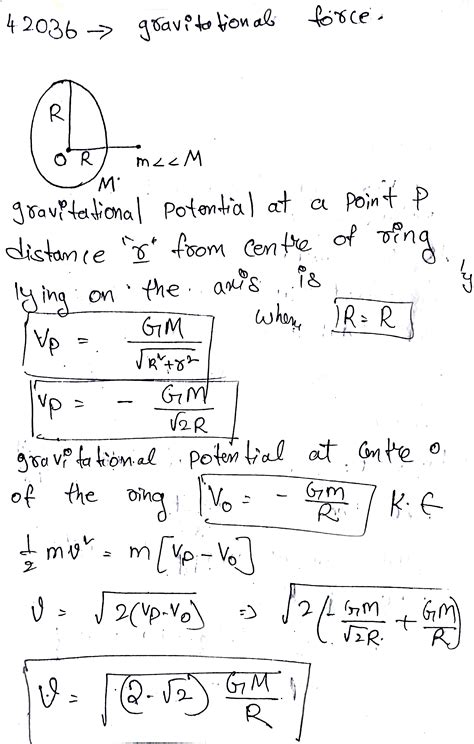 A Particle Starts From Rest At A Distance R From The Centre And Along