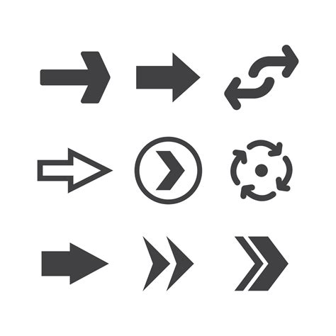 Iconos De Flecha Flechas De Pictogramas Direccionales Simples 13674510
