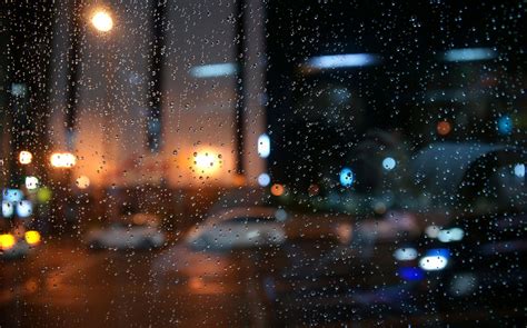 Wallpaper Night Sky Rain Bokeh Universe Water On Glass