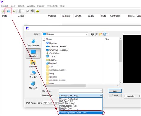 import and export importing plates to stock using csv files