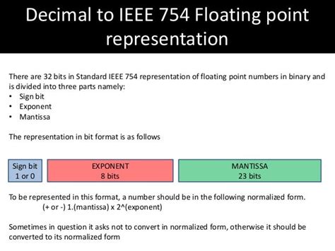 quick tutorial on ieee 754 floating point representation