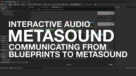 interactive audio with metasound communicating with metasounds from