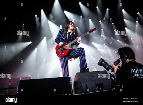 Naples Italy 29th Mar 2023 Maneskin Victoria De Angelis Bass