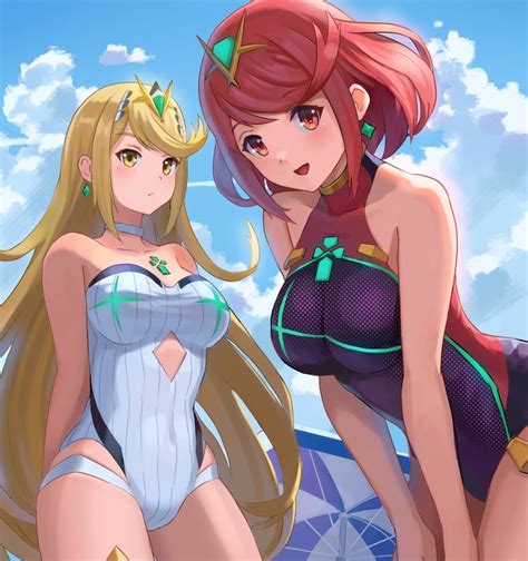 Pyra Mythra Pyra And Mythra Xenoblade Chronicles And 1 More Drawn