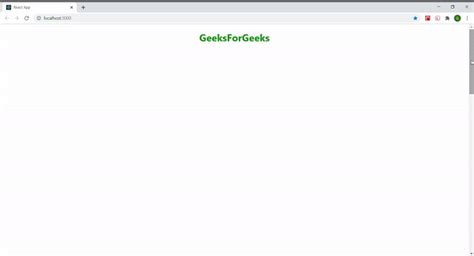 how to create a scroll to top button in react js geeksforgeeks