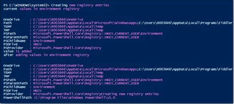 powershell registry creating deleting new keys in the registry