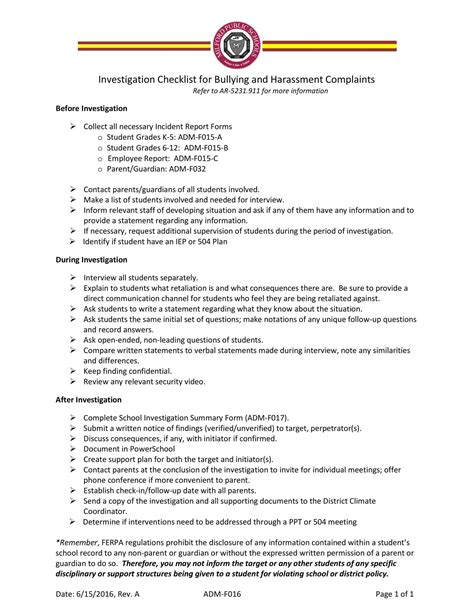 12 Harassment Investigation Checklist Examples – Pdf Within Sexual
