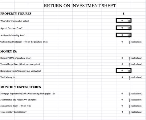roi spreadsheet inside roi spreadsheet dkohara dave s
