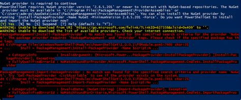 unable to install nuget provider for powershell on windows server 2016