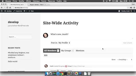experiments with the buddypress activity post form youtube