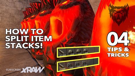 rust how to split item stacks rust tips and tricks 4 2022 youtube