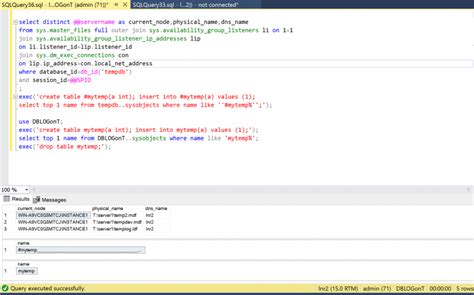do not place tempdb on a local disk in a sql failover cluster