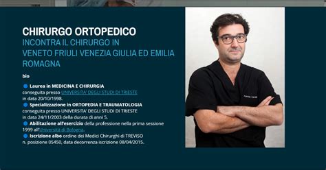 Curriculum Del Chirurgo Ortopedico Dr Fabrizio Carnielli Chirurgo