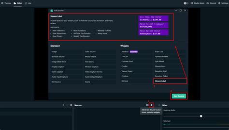 setting up stream labels streamlabs