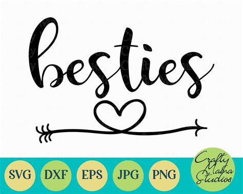 Best Friends Svg Besties Svg Friends Svg Friendship Svg By Crafty