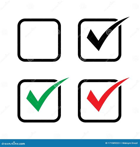 checkbox set with blank and checked checkbox vector icon