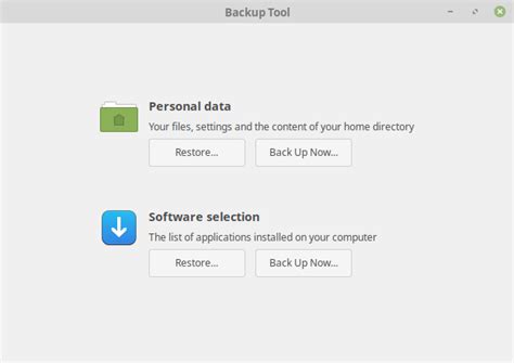 backup tool on linux mint manjaro dot site
