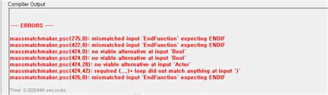 compile error during modifying mod mass match maker skyrim technical
