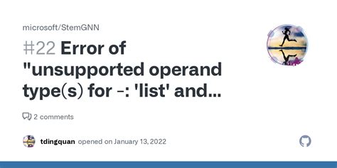 error of unsupported operand type s for list and list · issue