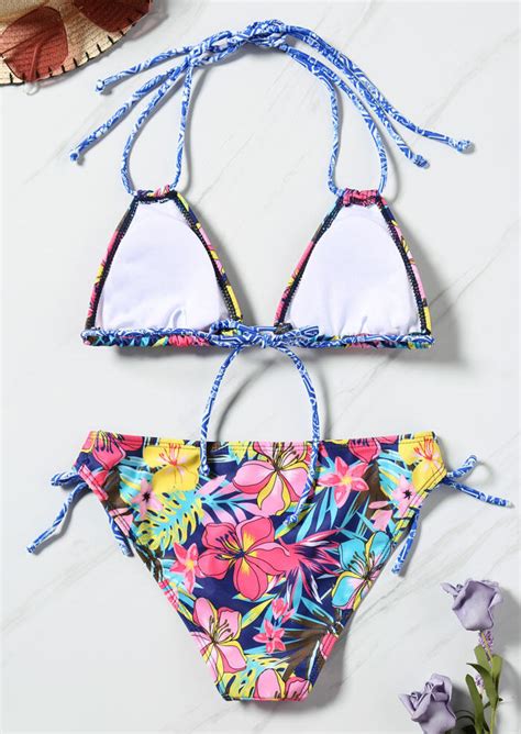 Floral Halter Sexy Bikini Set Fairyseason