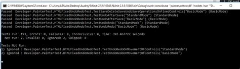 nunit console does not exit automatically after all unit tests passed
