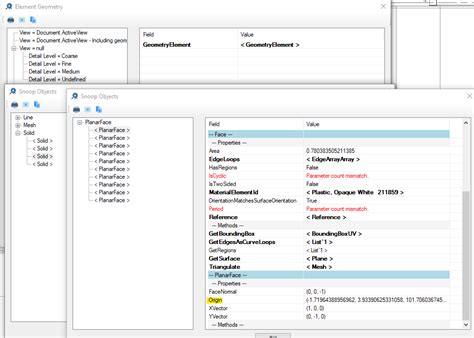 solved how to get the same face origin value as displayed in the revit