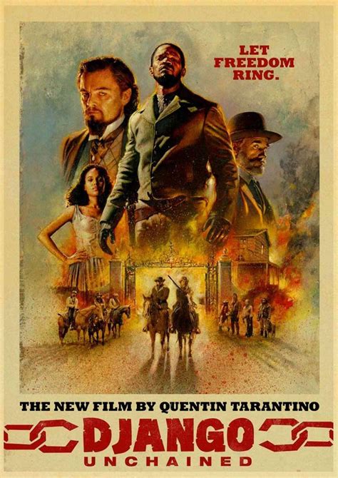 django unchained movie poster re print 19x13 free shipping etsy