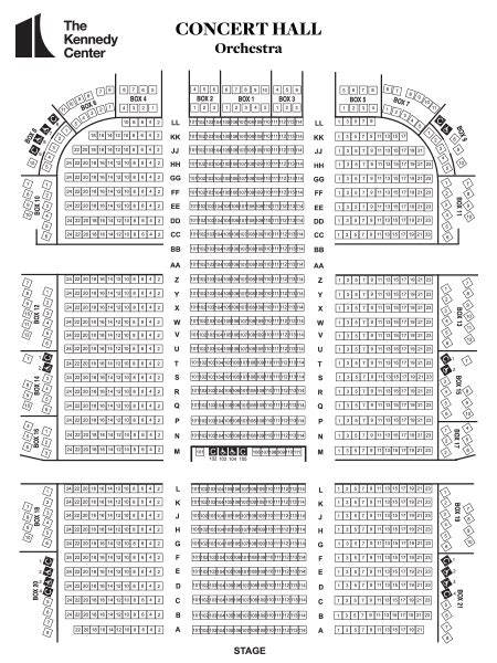 Seating Chart Washington Performing Arts