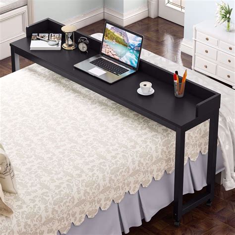 overbed table with wheels tribesigns 70 8 queen size mobile desk