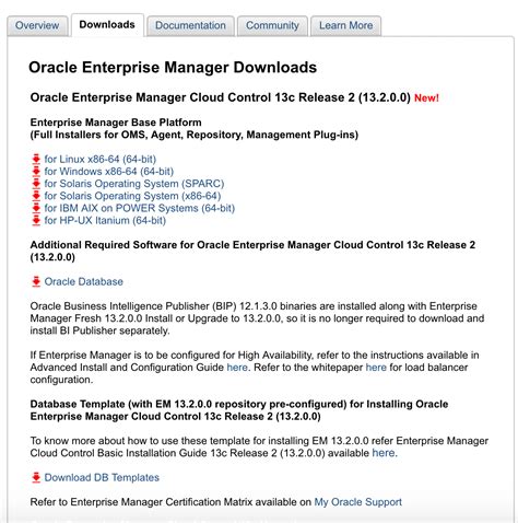 oracle enterprise manager 13 2 0 0 available ~ dirk
