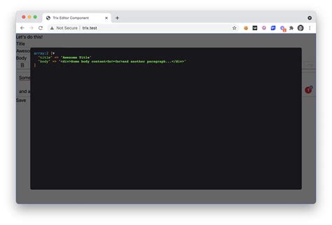 laravel livewire trix editor component