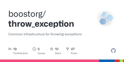 github boostorg throw exception common infrastructure for throwing